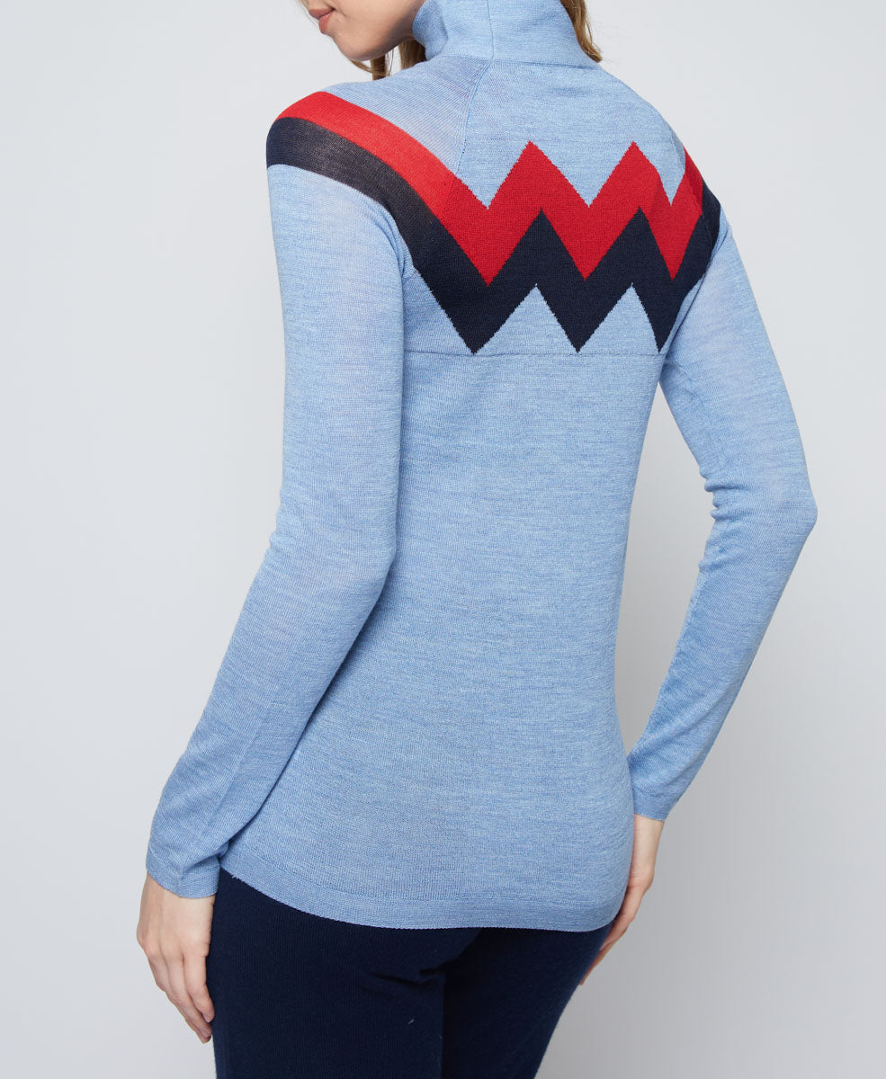 CHEVRON MOCK NECK SWEATER – L'Etoile Sport